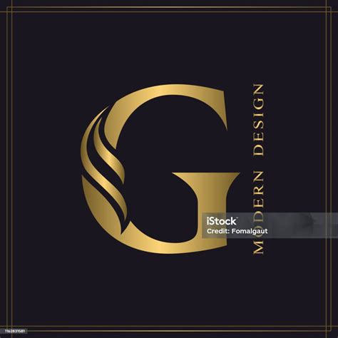 우아한 자본 편지 G 우아한 로얄 스타일 서예 아름다운 로고입니다 도서 디자인 브랜드 이름 명함 레스토랑 부티크 호텔 빈티지 골드 그린 엠블럼 벡터 일러스트레이션 알파벳 G