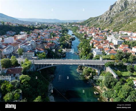 Scenery Of Mostar City In Southern Bosnia And Herzegovina View Of