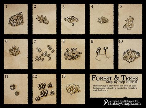 Trees On Maps Reference By Djekspek On DeviantArt Fantasy Map Fantasy Map Making Map
