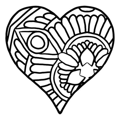 Premium Vector Heart Love Doodle Pattern Collection