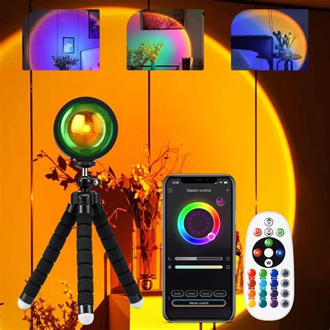 Sunset Lamp Projector Multiple Colors Sunset Lamp With App And Remote