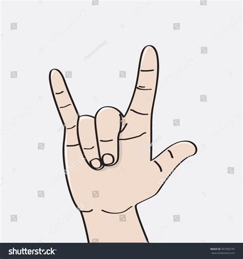 I Love You Language Hand Sign Icon Symbol Logo Vector 351056735