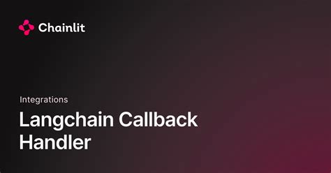Langchain Callback Handler Chainlit
