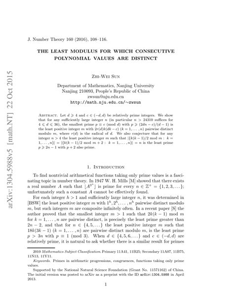 Pdf On Primes In Arithmetic Progressions
