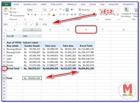 Getpivotdata Rumus Mengambil Data Pivot Table Excel M Jurnal