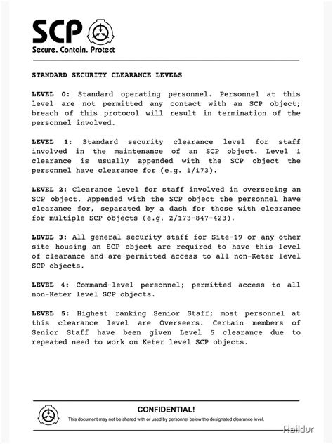 SCP Foundation Document Poster By Raildur Redbubble