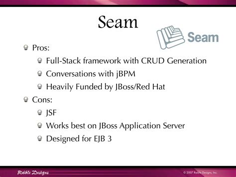 Comparing Flex Grails Gwt Seam Struts 2 And Wicket Ppt