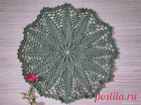Рельефная салфетка Дина Видео МК Вязание крючком Салфетки Скатерти АЖУРНЫЕ Постила
