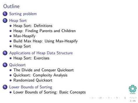 05 Analysis Of Algorithms Heap And Quick Sort Corrected Ppt