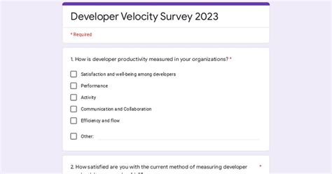 Developer Velocity Survey 2023 Rdeveloper
