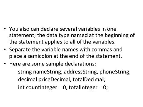 Variables Constants And Calculations Calculations Although The Calculations