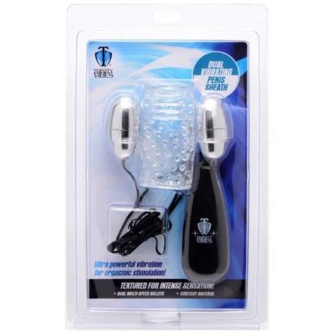 Dual Vibrating Penis Sheath Clear Sex Toy Hotmovies
