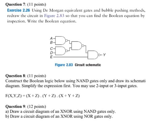 solved using de morgan equivalent gates and bubble pushing