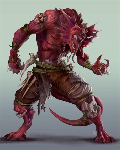 Oc Oooh Youre Looking Tasty Long Death Frilled Neck Lizardfolk