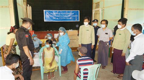 ကသာမြို့၌ အသက် ၁၂ နှစ်နှင့် အထက် ကျောင်းသား သူပေါင်း ၂၅၁၄ ဦးကို ကိုဗစ