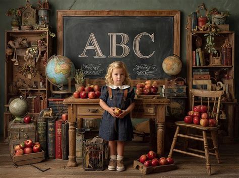 School Digital Background Back To School Backdrop Classroom Overlay
