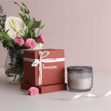 Grey Bubble Jar Candle Big Hamari Asha