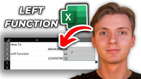 How To Use Left Function In Excel Youtube
