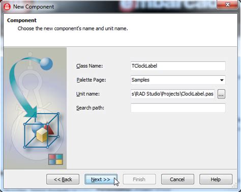 Step 1 Create A Component Using The New Component Wizard Rad Studio