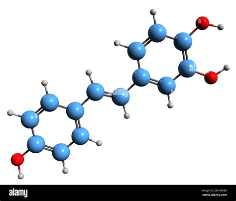 3d Image De La Formule Squelettique Resveratrol Structure Chimique