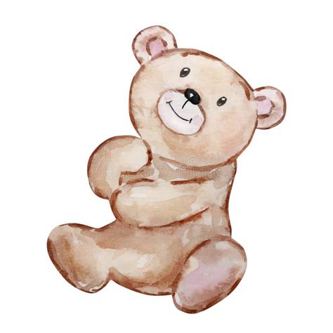 Watercolor Cute Teddy Bear Valentines Day Stock Image Image Of Design