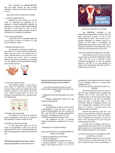 Cervical Cancer Pamphlet Pdf