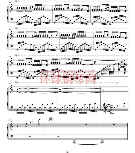 不能再错了 诀别曲钢琴谱 环球钢琴网