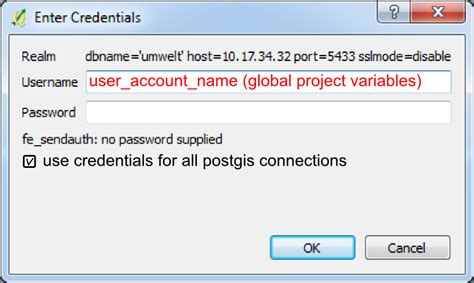 Simplify Postgis Authentication Process From Qgis Geographic