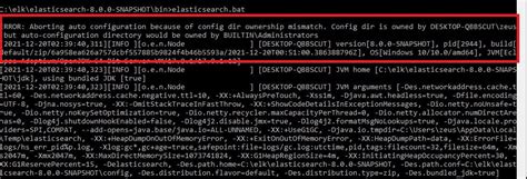 [question] auto configuration error on running elasticsearch bat for