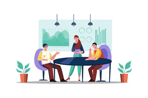 회의실에서 재무보고서의 상황을 분석하고 논의하기 위한 비즈니스 어드바이저 미팅 고객에 대한 스톡 벡터 아트 및 기타 이미지 고객 금융 남자 Istock