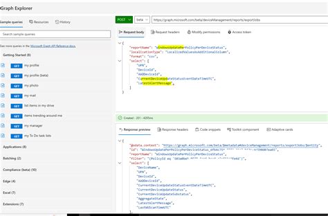 Intunes Reports Export Graph Api Is Not Working For Some Of Export