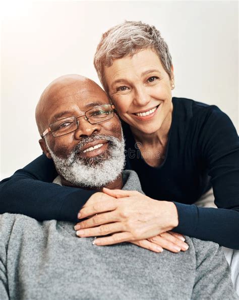 Portrait Hug And Senior Couple With Love Smile And Happiness With