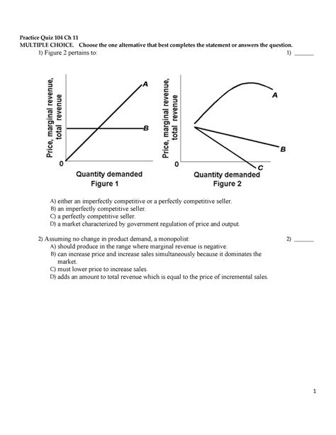 Practice Questions For Macro Chapter Practice Quiz Ch MULTIPLE CHOICE Choose The One