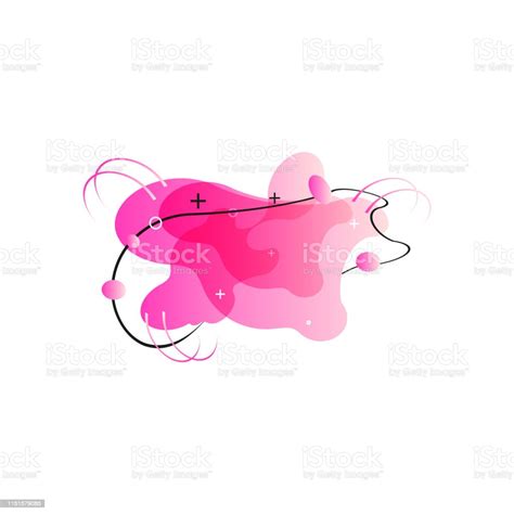 흐르는 액체 모양 그라데이션 기하학적 배너입니다 로고 전단지 또는 프레젠테이션 동적 유체 디자인 추상적인 벡터 배경 3차원 형태에 대한 스톡 벡터 아트 및 기타 이미지