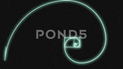 Golden Ratio Fibonacci Spiral Stock Footage