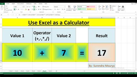 How To Use Excel As A Calculator Make Calculator In Excel How To Create A Calculator In