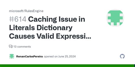 Caching Issue In Literals Dictionary Causes Valid Expression To Fail · Issue 614 · Microsoft