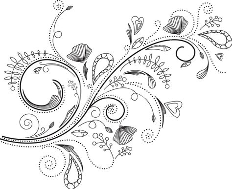 Floral Curl Vector Element Royalty Free Stock Image Storyblocks