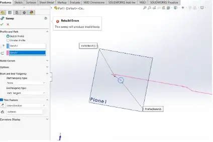 Troubleshoot Solidworks Sweep Resulted In Topologically Invalid Body Problem ReviewPlan