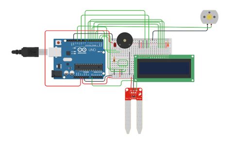 Circuit Design Irrigation Water Monitoring System Tinkercad