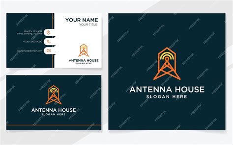 Premium Vector Antenna Home Logo Suitable For Company With Business