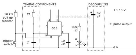 555 Timer As Monostable Multivibrator EEWeb
