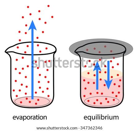 Evaporation Of A Liquid Stock Vector