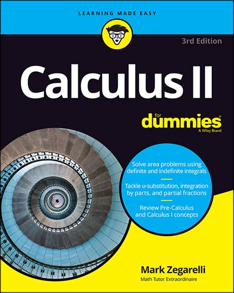 Cover Calculus II For Dummies Rd Edition Book