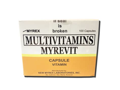 Multivitamin Capsule Myrevit Myrex Optium Medical
