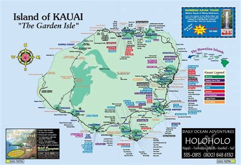 Printable Map Of Kauai Adams Printable Map