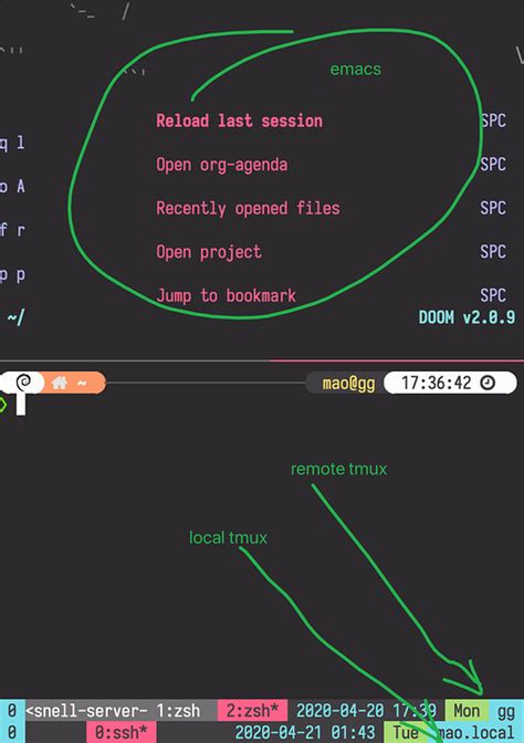 Tmux 与 Emacs 的集成：emacs Tmux Pane Emacs General Emacs China