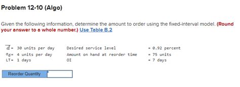 Solved Given The Following Information Determine The Amount