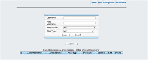 Error Failed To Issue Query Error Message Mdb2 Error Unknown Error · Issue 10 · Opensips