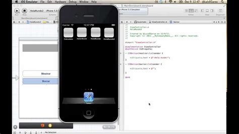 xcode 4 2 hola mundo o hello world en español youtube